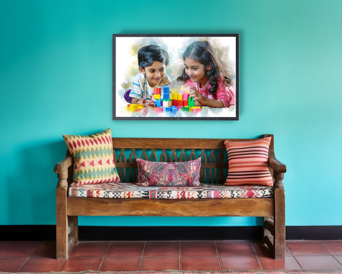 Personalised Child Portrait – Watercolour Art | The Wall Artistry ...
